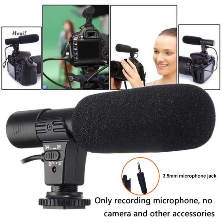 【The-Best】 New 3 5mm Stereo Camera Microphone Vlog Photography ...