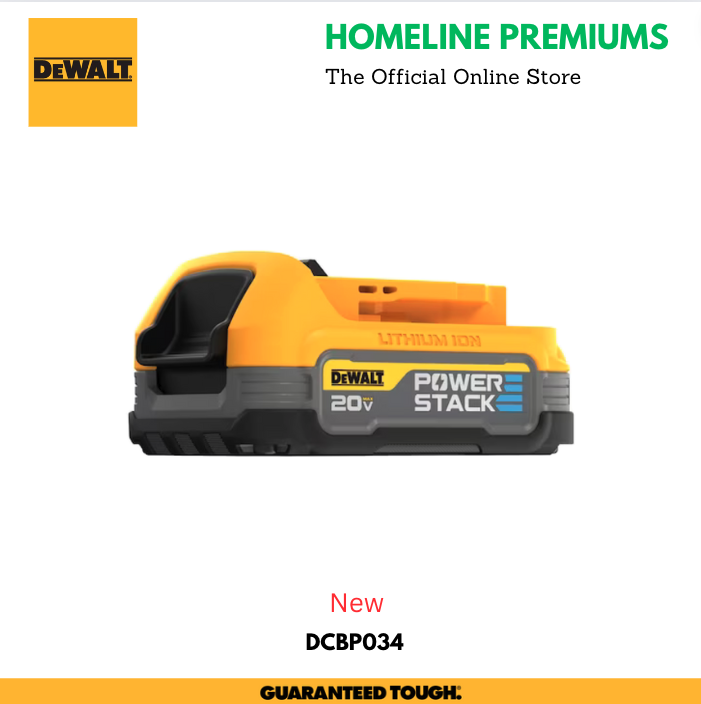 DEWALT DCBP034 POWERSTACK™ 20V MAX* Compact Battery | Lazada