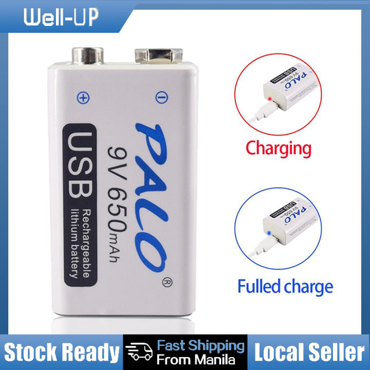 PALO 650mAh micro USB 9 Volt li-ion Rechargeable Battery 9V Recharge ... PALO 650mAh micro USB 9 Volt li-ion Rechargeable Battery 9V Recharge ...