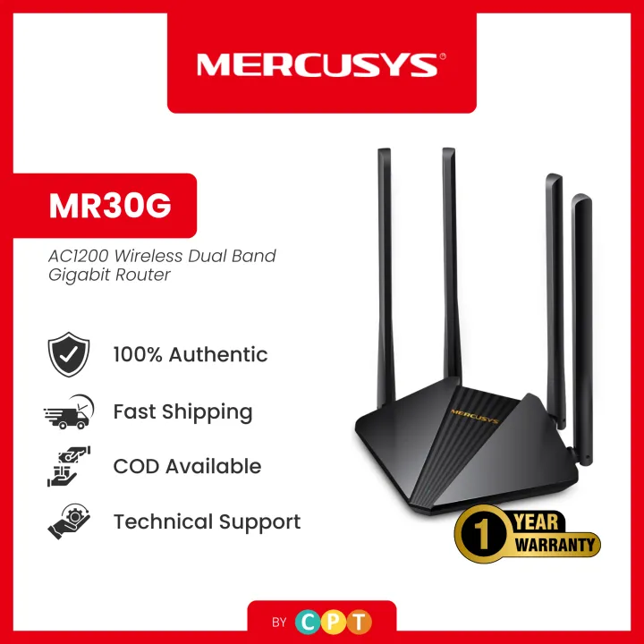 Mercusys MR30G AC1200 Wireless Dual Band Gigabit Router | Lazada PH