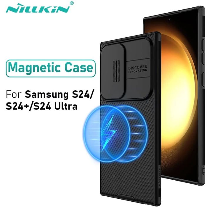 NILLKIN CamShield Pro Magnetic Case for Samsung Galaxy S24 Ultra with Slide Lens Protection ...