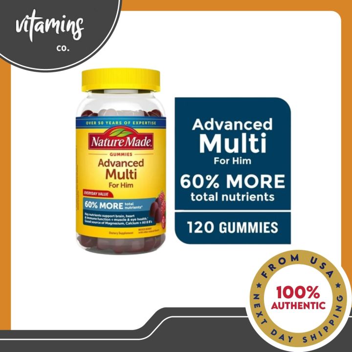 Nature Made Advanced Multi For Him (120 Gummies) | Lazada PH