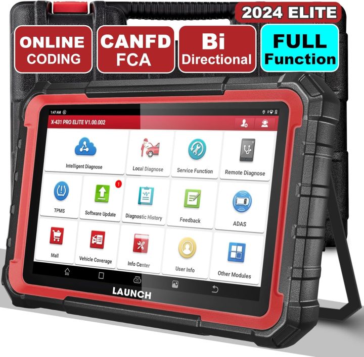 LAUNCH X431 PRO Elite [2024 New Model] Fully Functional Bidirectional Scanner with CANFD&DOIP ...