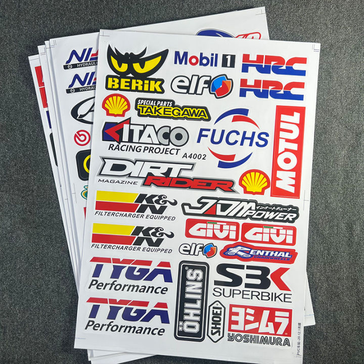 A4 size PVC small stickers motorcycle accessories decorative | Lazada ...