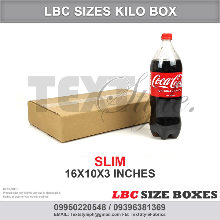 Textstyle Slim LBC Express Sizes Corrugated Cargo Shipping Boxes ...