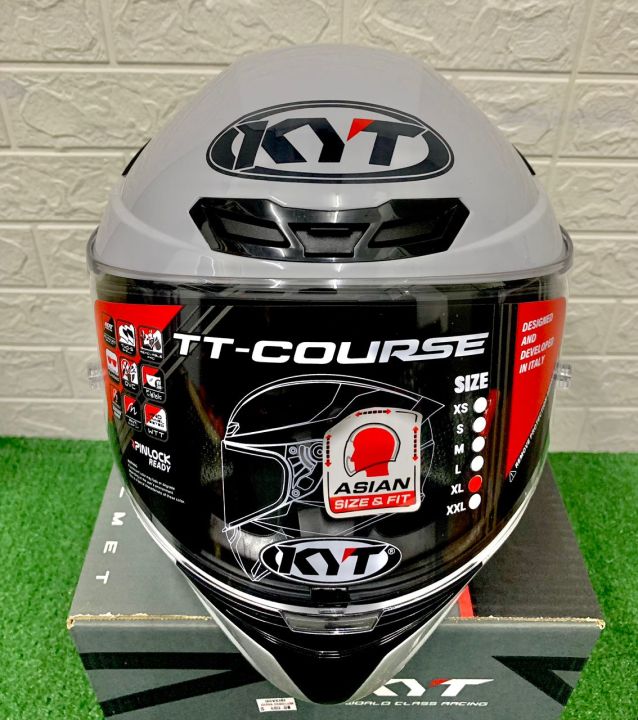 KYT HELMET TT COURSE ASPHALT GREY | Lazada