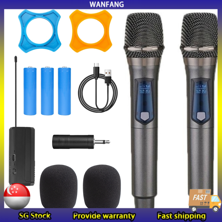 Sg Stock UHF Wireless Microphone Dual Handheld Dynamic Karaoke ...