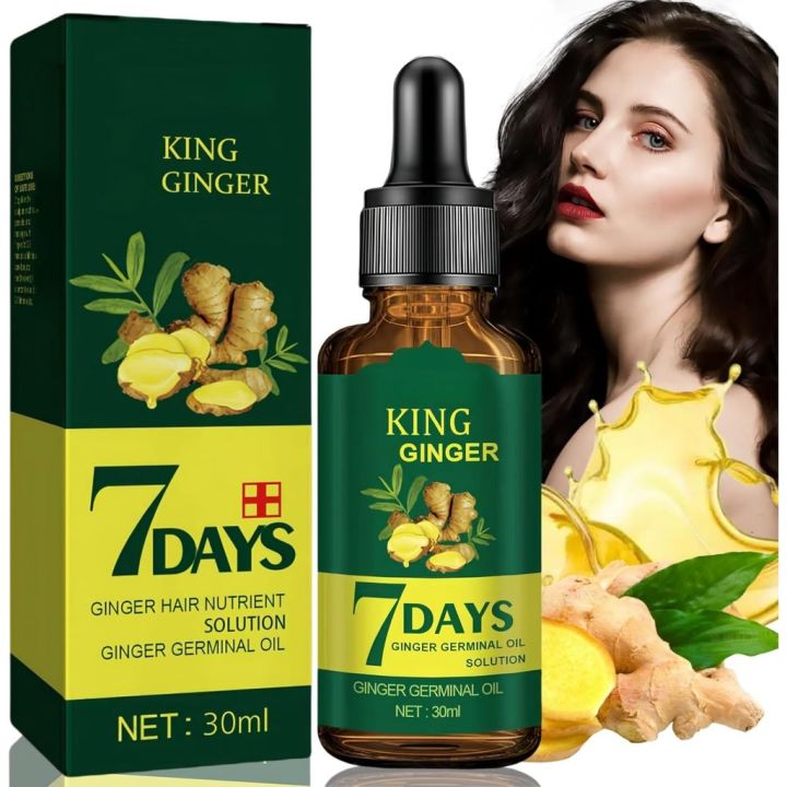 Ginger Hair Growth Oil 30ml - 7 Days King of Ginger Oil, Anti-Hair Loss ...
