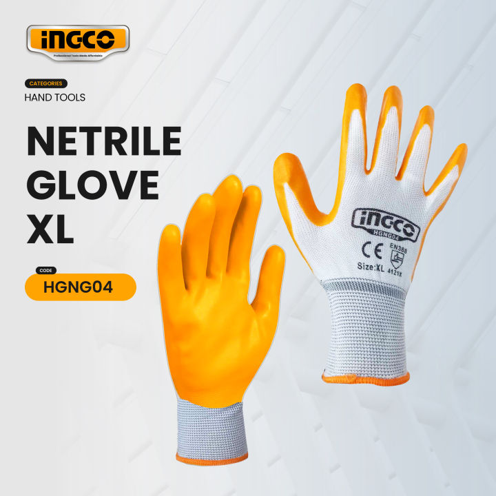 Ingco Nitrile Rubber Gloves For Hand Protection HGNG01/ HGNG04 IHT ...