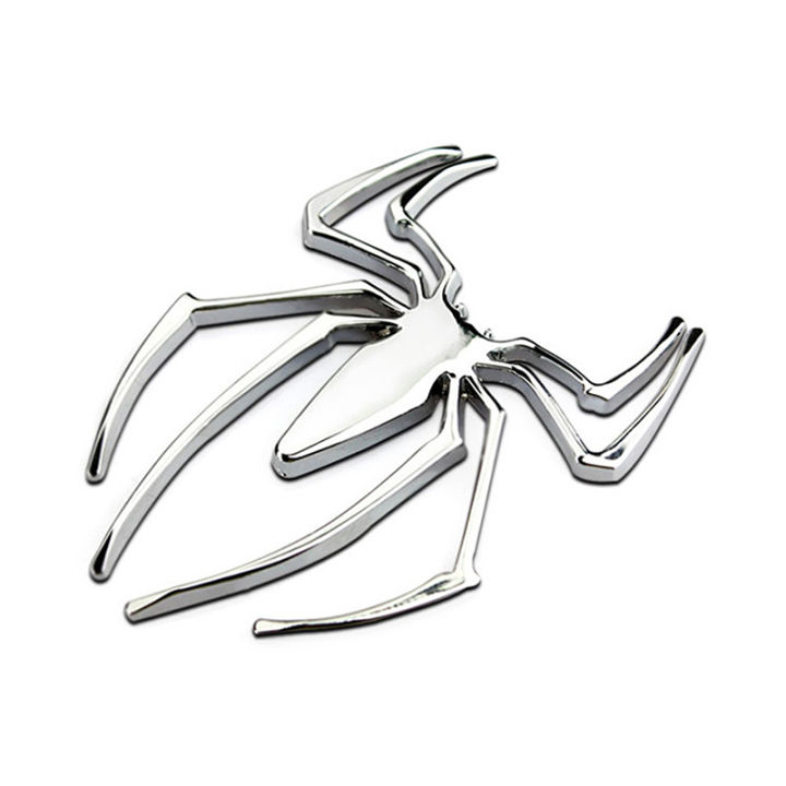 KingBe Car Stickers Metal 3D Spider Car Logo Metal Sticker Chrome ...