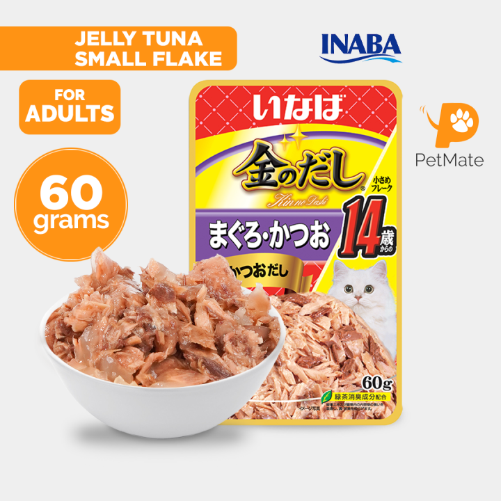 Inaba Adult Cat Wet Food Pouch Jelly Tuna Small Flake 60g - PetMate healthy premium natural ...
