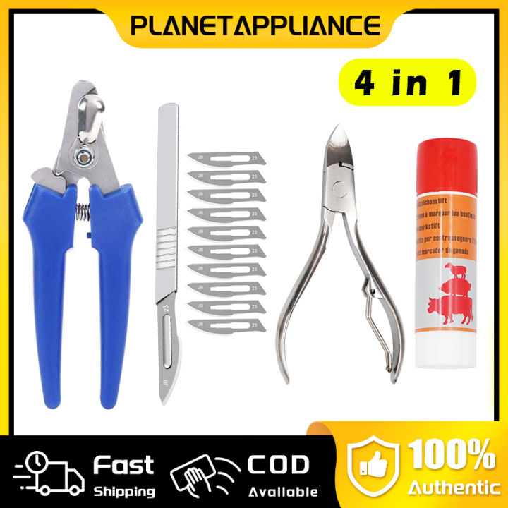 4 In 1 Piglet tool kit (Piglets teeth cutter + Pig tail cutter + Piglet ...