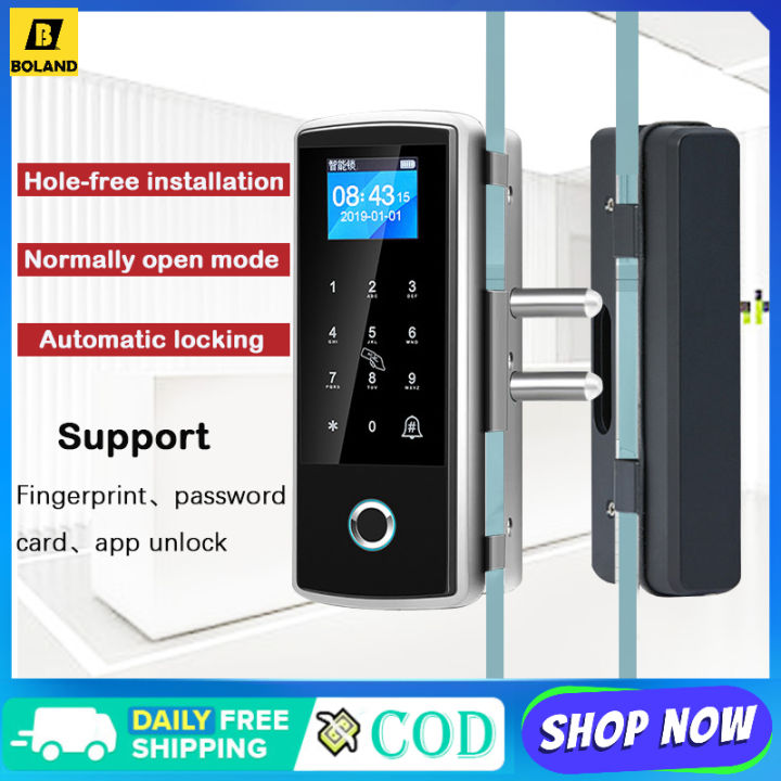 Boland Fingerprint Door Lock Glass Wooden Metal Door Smart Electric ...