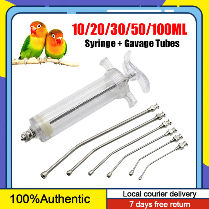 10ml/20ml/50ml Bird feeding syringe with Curved gavage tubes Fiber ...