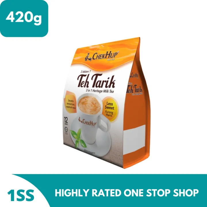 Chek Hup Teh Tarik Milk Tea Less Sugar 420g | Lazada PH