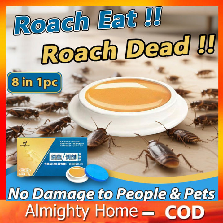 In Stock 】8PCS/BOX Cockroach Killer Racun Lipas Perangkap Lipas Wipe ...