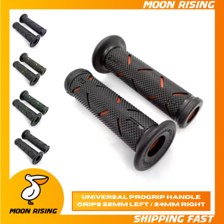 PROGRIP MOTORCYCLE ROAD GRIPS HANDLE GRIPS UNIVERSAL 22mm LEFT /24mm ...