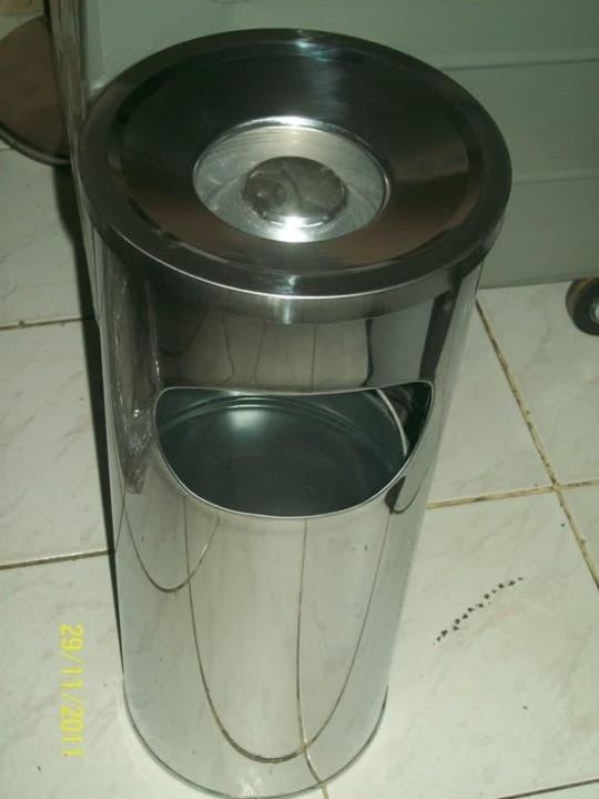 Tempat Sampah Asbak Stainless / Tempat Sampah / Asbak Rokok | Lazada ...