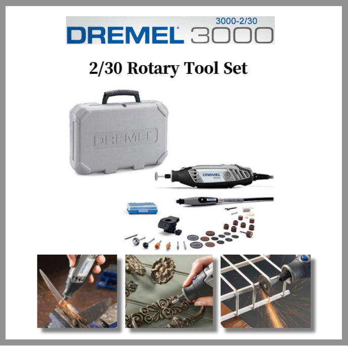 Dremel 3000 2/30 Rotary Tool Set speed-adjustable and compact multi ...