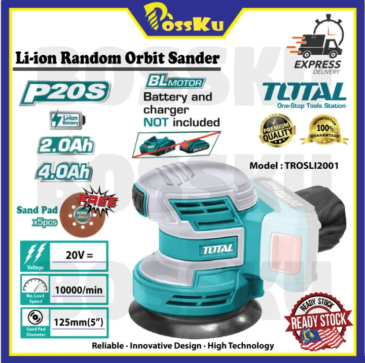 TOTAL 20V Li-ion Cordless Random Orbit Sander TROSLI2001 | Lazada