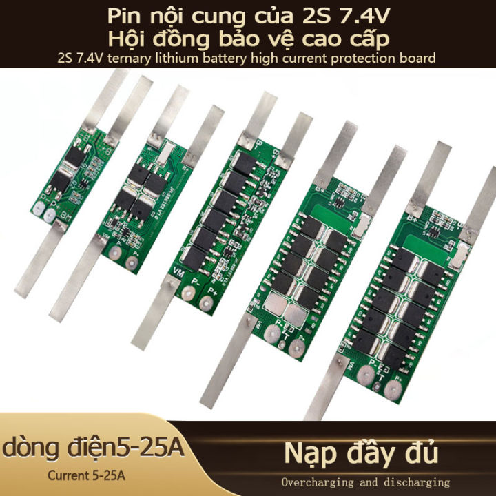2S BMS 18650Bảng bảo vệ pin lithium 7.4V 5A-25A bảo vệ pin ngắn mạch ...