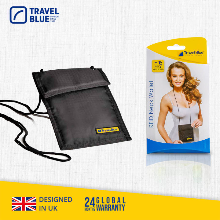 Travel Blue Neck Wallet RFID | Lazada