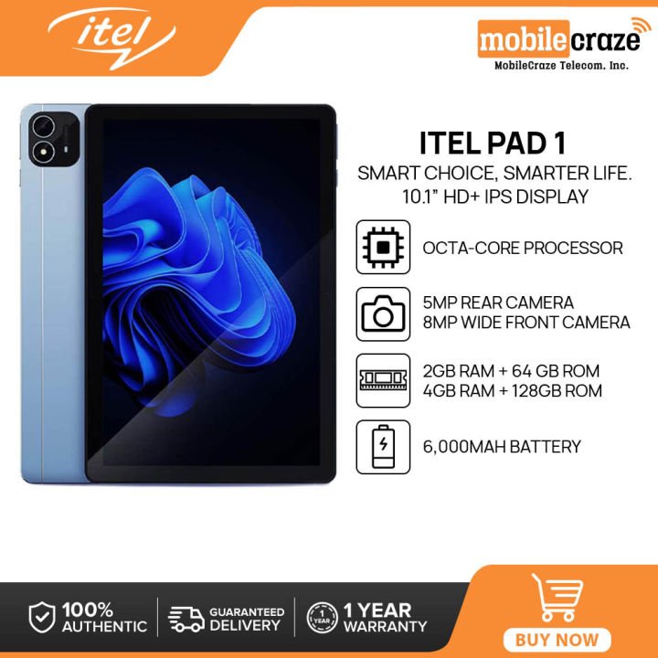 Itel Pad 1 Tablet | 4GB+128GB/2GB+64GB | Octa-core Processor | 10.1 ...
