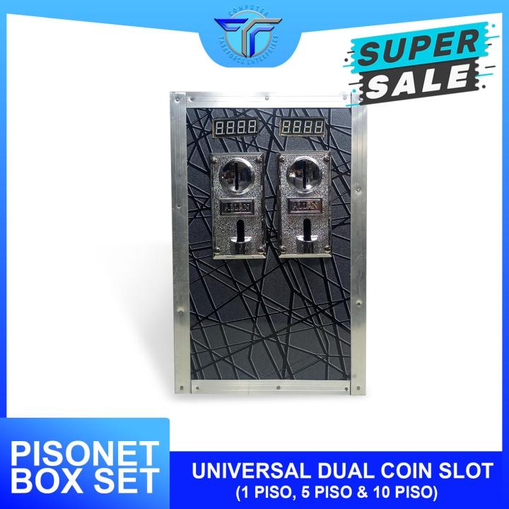 TWIN PISONET DUAL UNIVERSAL COINSLOT BOX PISO/LIMA/SAMPU LUMA/BAGO ...