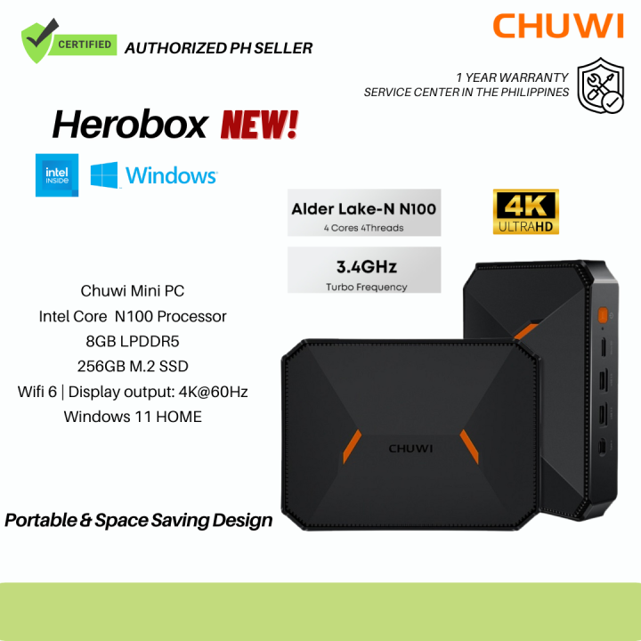 Chuwi Herobox N100 Mini Pc Windows 11 Home | Lazada PH