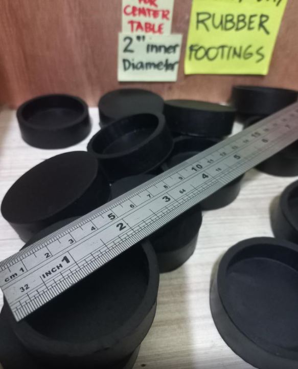 ENDCAP ROUND 2 inches (50MM) Inner Diameter RUBBER Footings Center ...