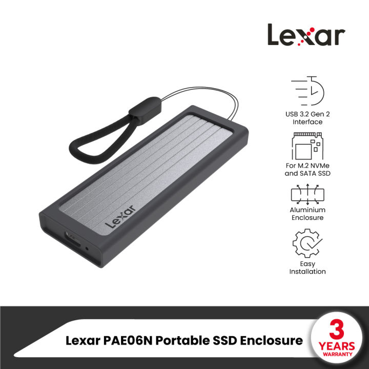 Lexar PAE06N Portable SSD Enclosure กล่องสำหรับแปลง NVMe SSD ให้เป็น ...