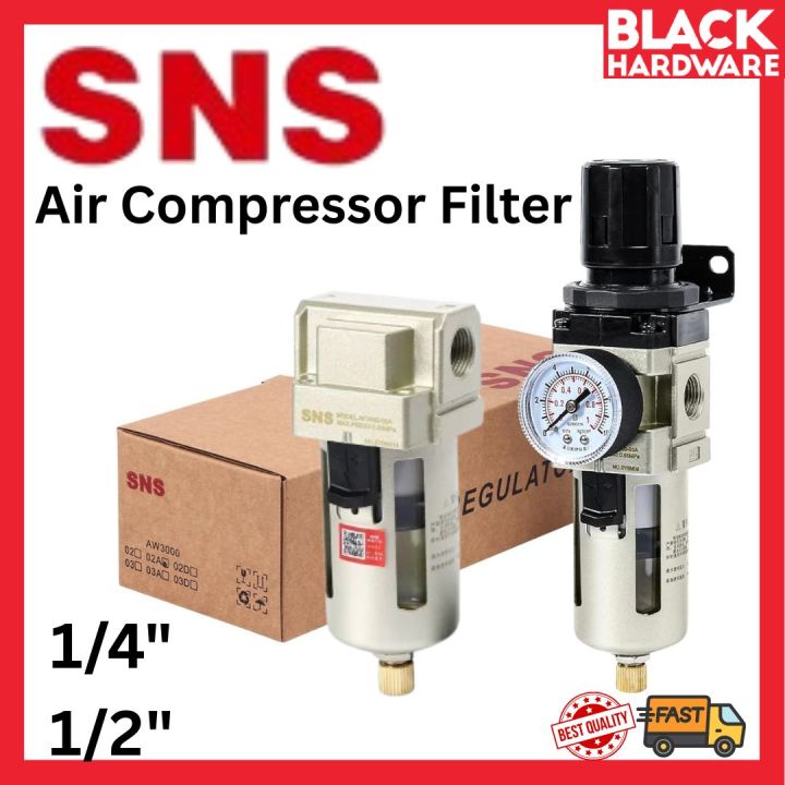 Black Hardware Air Compressor Filter Compressor Angin Air Regulator ...