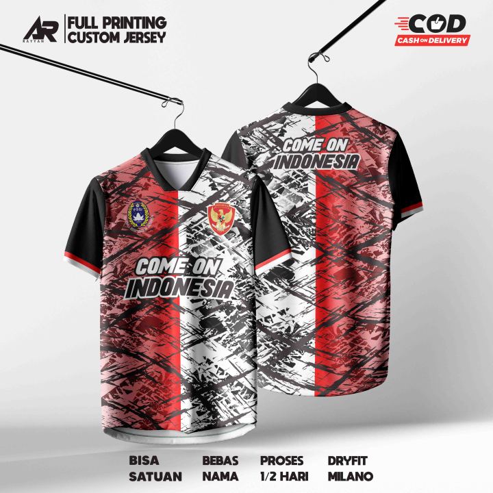 JERSEY TIMNAS INDONESIA FANTASI MERAH PUTIH 2024 | Lazada Indonesia