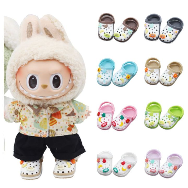 AROMAL Labubu 17cm Giày búp bê Phối màu 4.32cm Xăng đan đi biển có lỗ ...