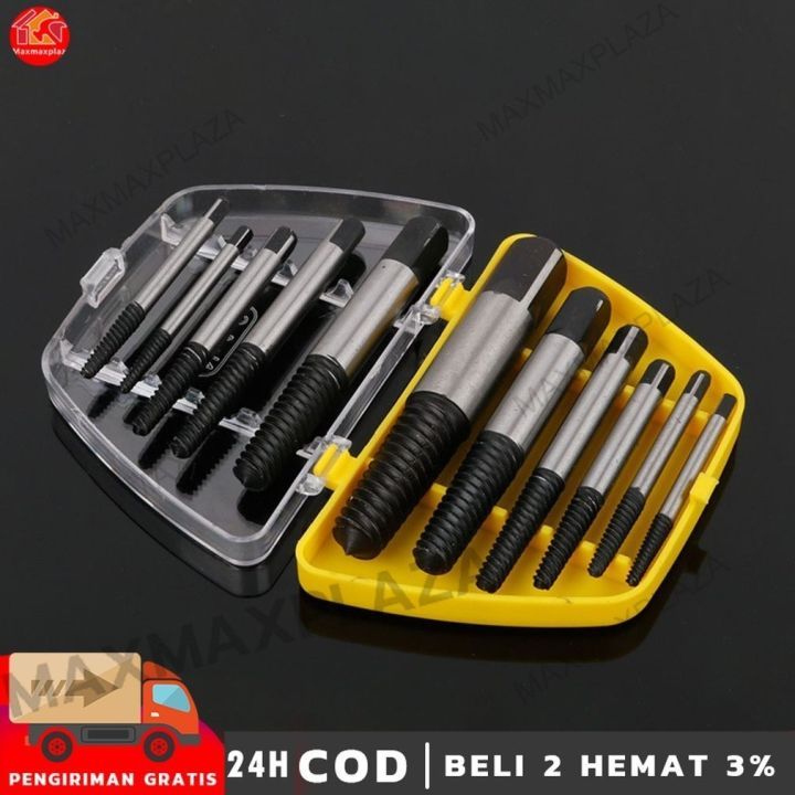 SCREW EXTRACTOR SET Tap Balik set Pembuka Baut Patah Bolt Pipe ...