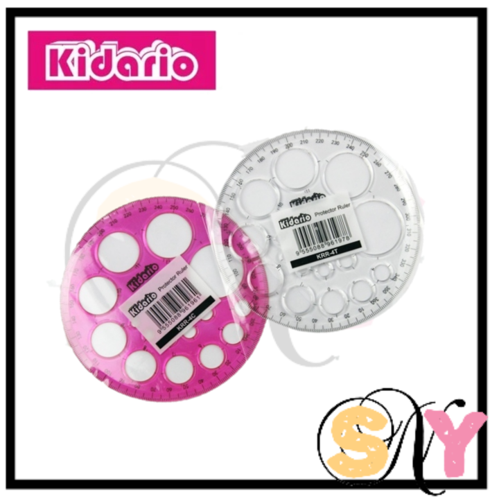 Kidario Colour Protractor Ruler 360'Degree | Lazada