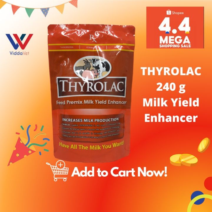 Viddavet - 240g Thyrolac Feed Premix Milk Yield Enhancer for pigs ...