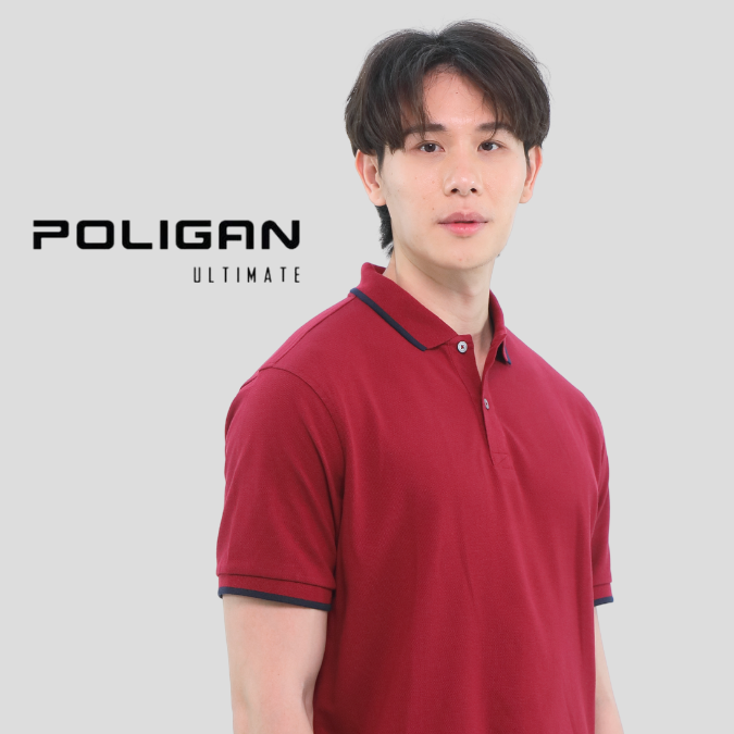 POLIGAN ULTIMATE เสื้อโปโล EX01 เสื้อโปโลชาย รุ่นมีขลิบ โพลิแกนอัลติเมท ...