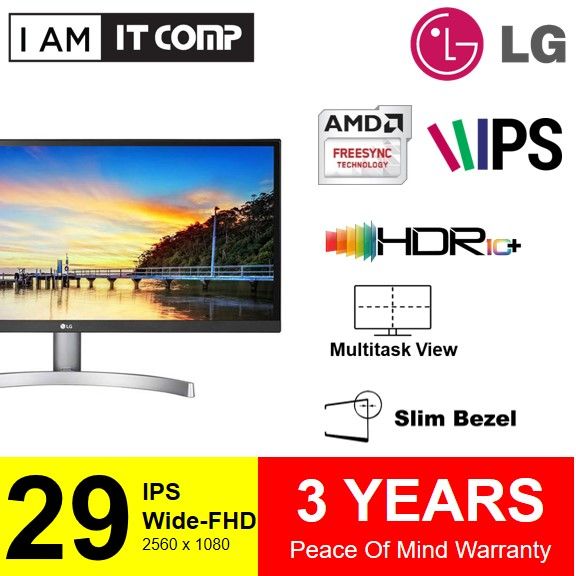 LG 29 Inch 29WN600W / 29WN600-W UltraWide Full HD IPS HDR 10 FreeSync ...