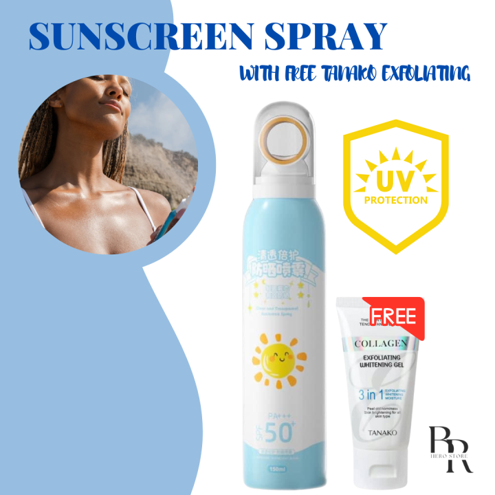 EFFECTIVE SUNSCREEN SPRAY SPF ++ 50 WITH FREE TANAKO EXFOLIATING I ...