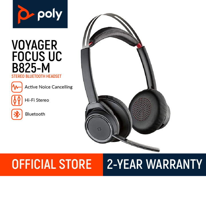 Plantronics Voyager Focus UC B825 Standard Active Noise Cancelling ...