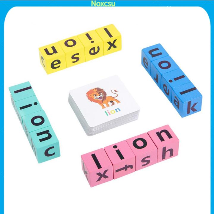 Wooden Alphabet Game Kids Word Recognition Game Interactive Cvc Phonics ...
