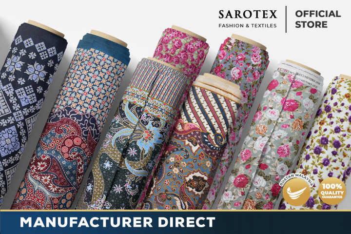 Batik Corak & Motif Cotton Fabric - Bidang 45" High Quality Craft Cloth ...