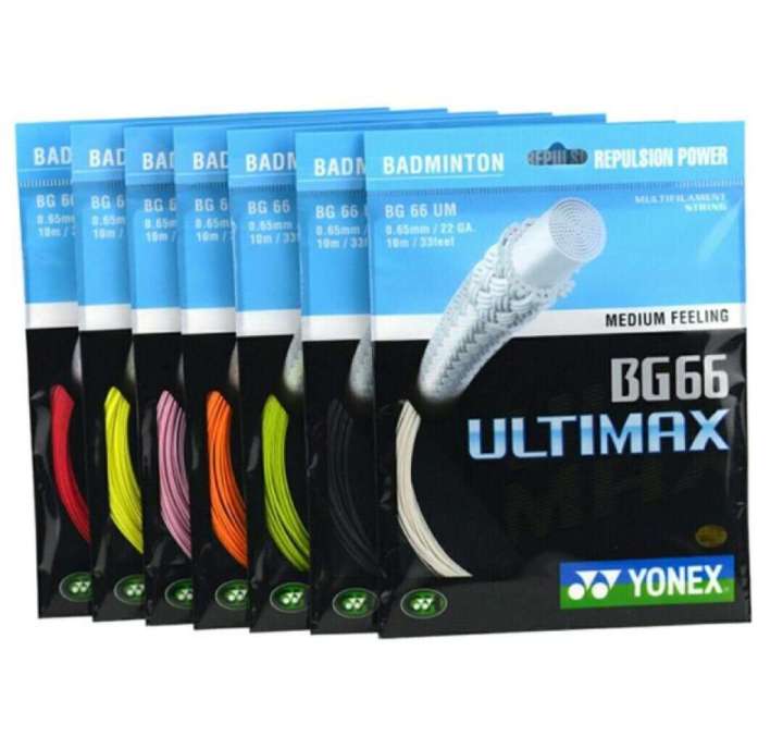 YONEX SUNRISE BG66 & BG66 ULTIMAX BADMINTON STRINGS Random Colour ...