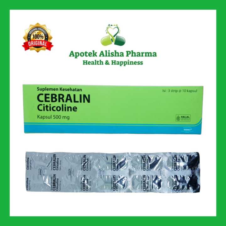 Cebralin Kapsul (Strip 10kapsul) - Sebralin Citicolin Kapsul Suplemen ...