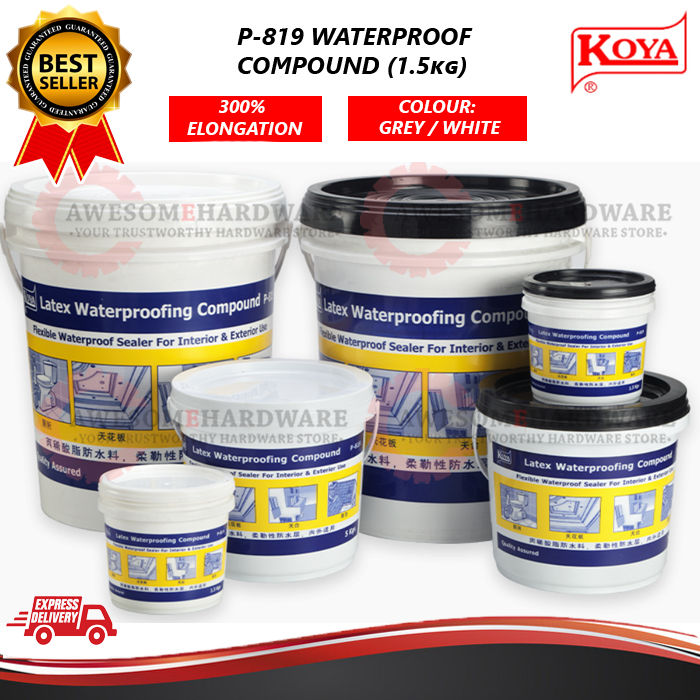 (1.5KG) KOYA P-819 LATEX WATERPROOF PUTTY COMPOUND ACRYLIC COPOLYMER ...