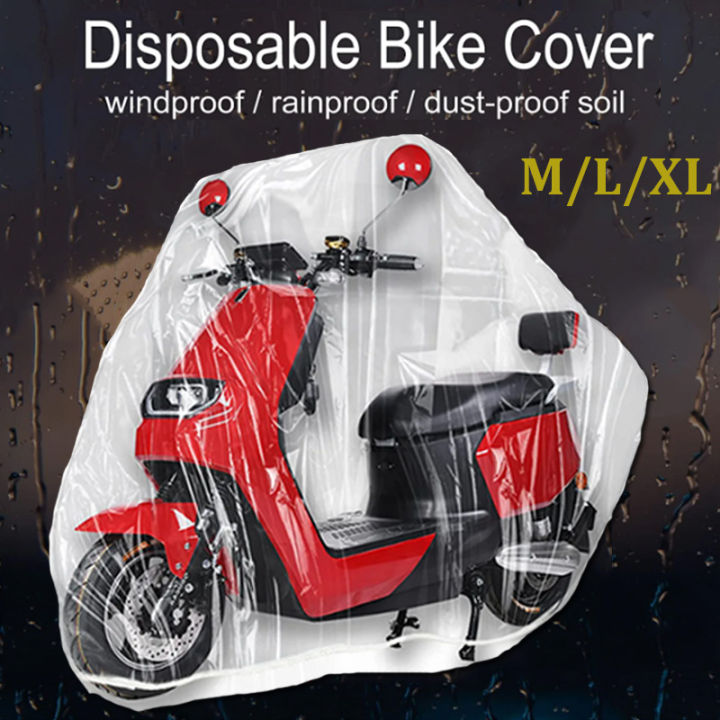 M/L/XL Disposable Clear Plastic Motorcycle Cover One to Many MotorBikes ...