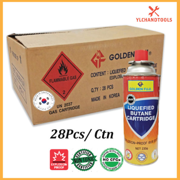 Golden Fuji Liquefied Butane Gas Refill Catridge (28 Can/Carton) Made ...
