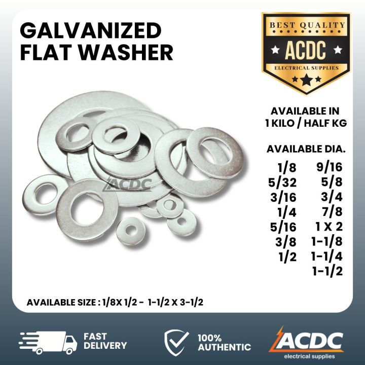 Per KG GI (Galvanized) Flat Washer (Half KG or 1 KG per order) | Lazada PH