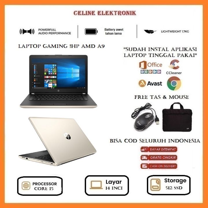 LAPTOP GAMING !HP AMD A9 /RAM 8GB/512 SSD/ AMD REDEON / FREE TAS/MOUSE ...